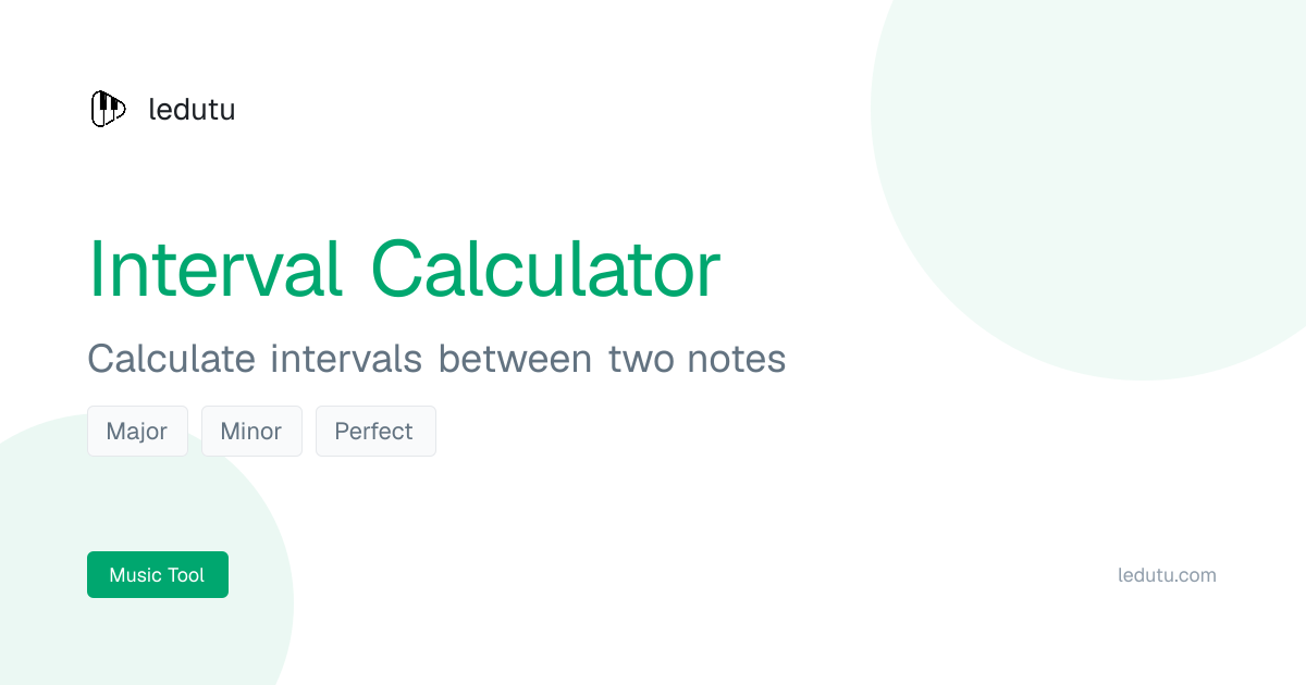 Interval Calculator | Calculate Music Intervals