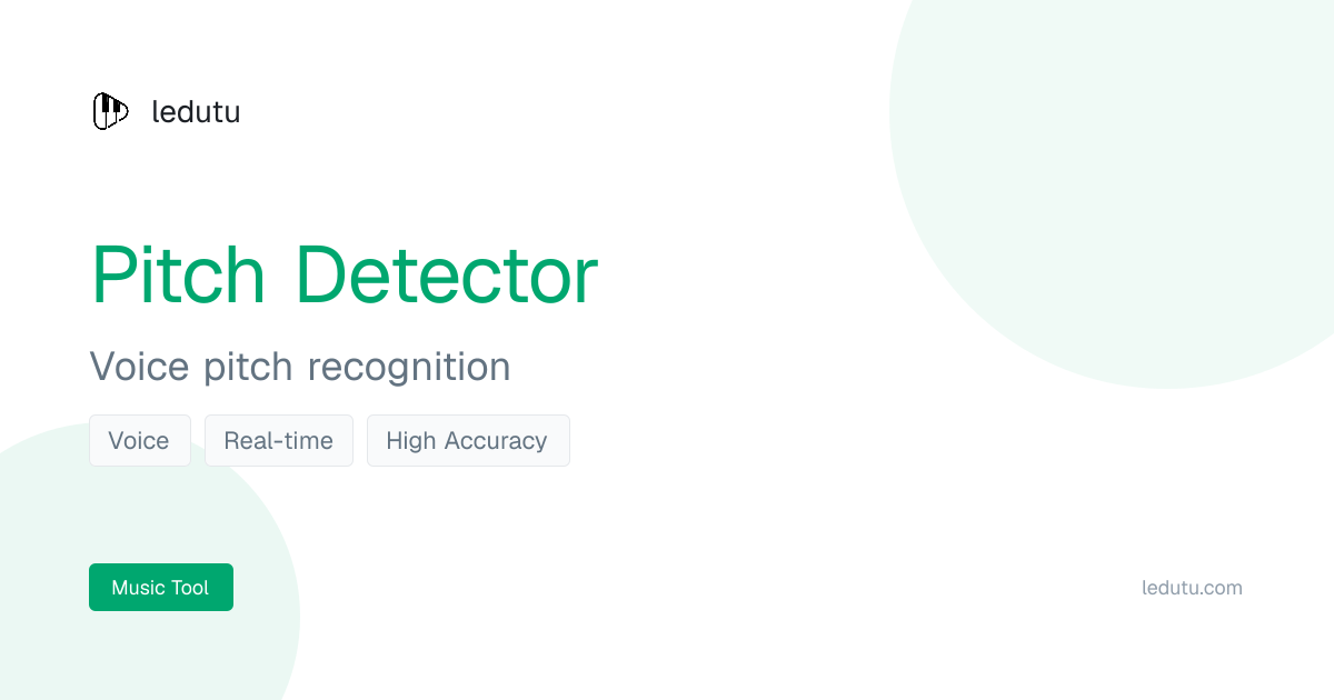 Pitch Detector | Voice Pitch Recognition